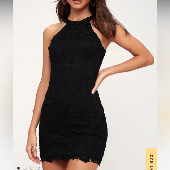 Lulus | Dresses | Love Poem Black Lace Mini Dress | Poshmark